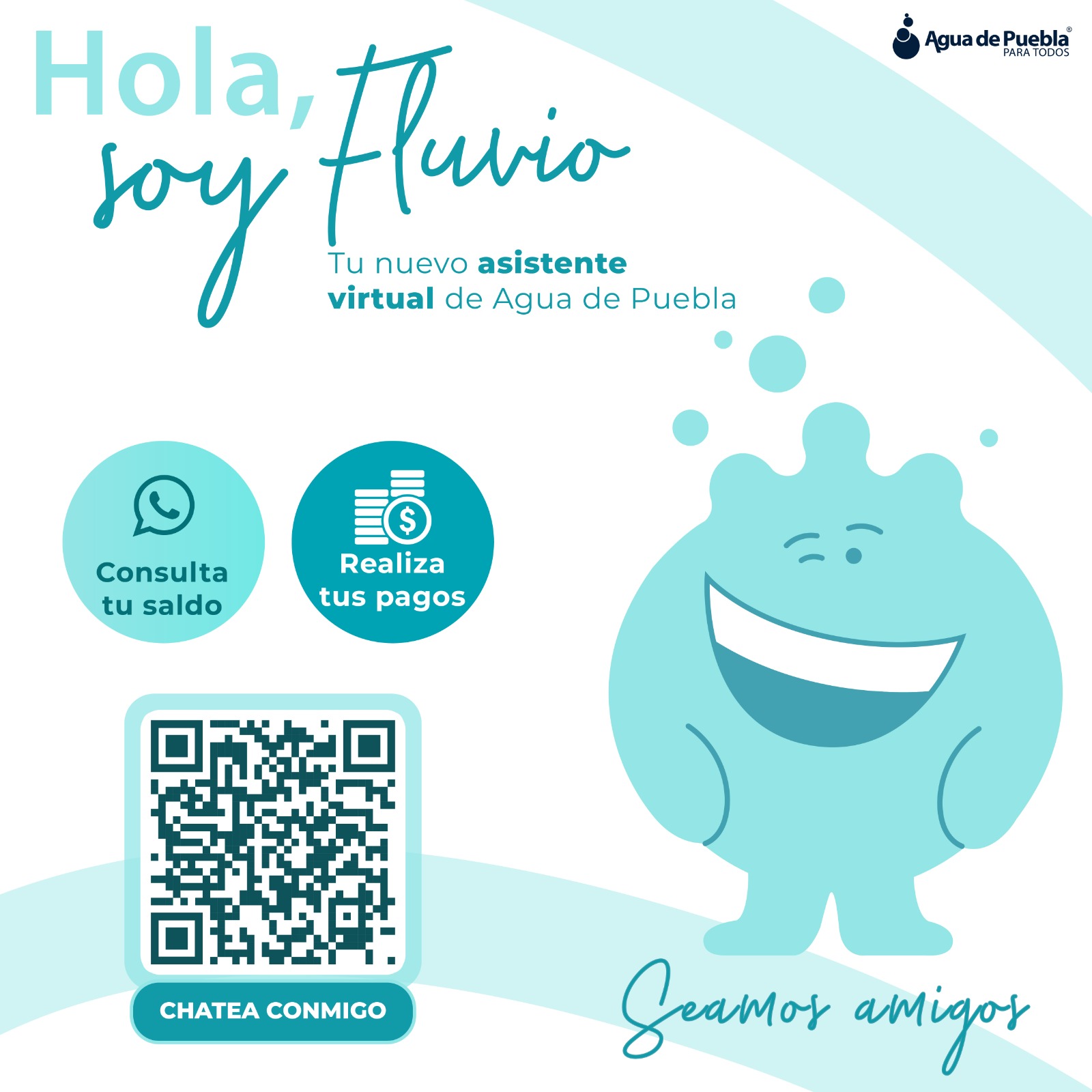 Agua de Puebla lanza “Fluvio”, el nuevo asistente virtual para consulta de saldo y pago en línea ...